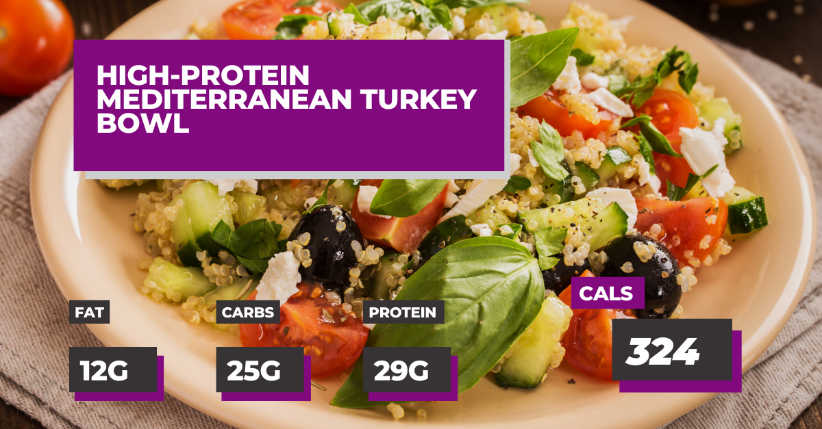 High-Protein Mediterranean Turkey Bowl - Macros Inc