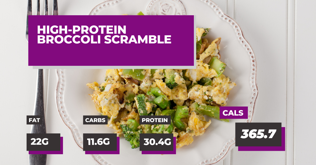 High-Protein Broccoli Scramble - Macros Inc